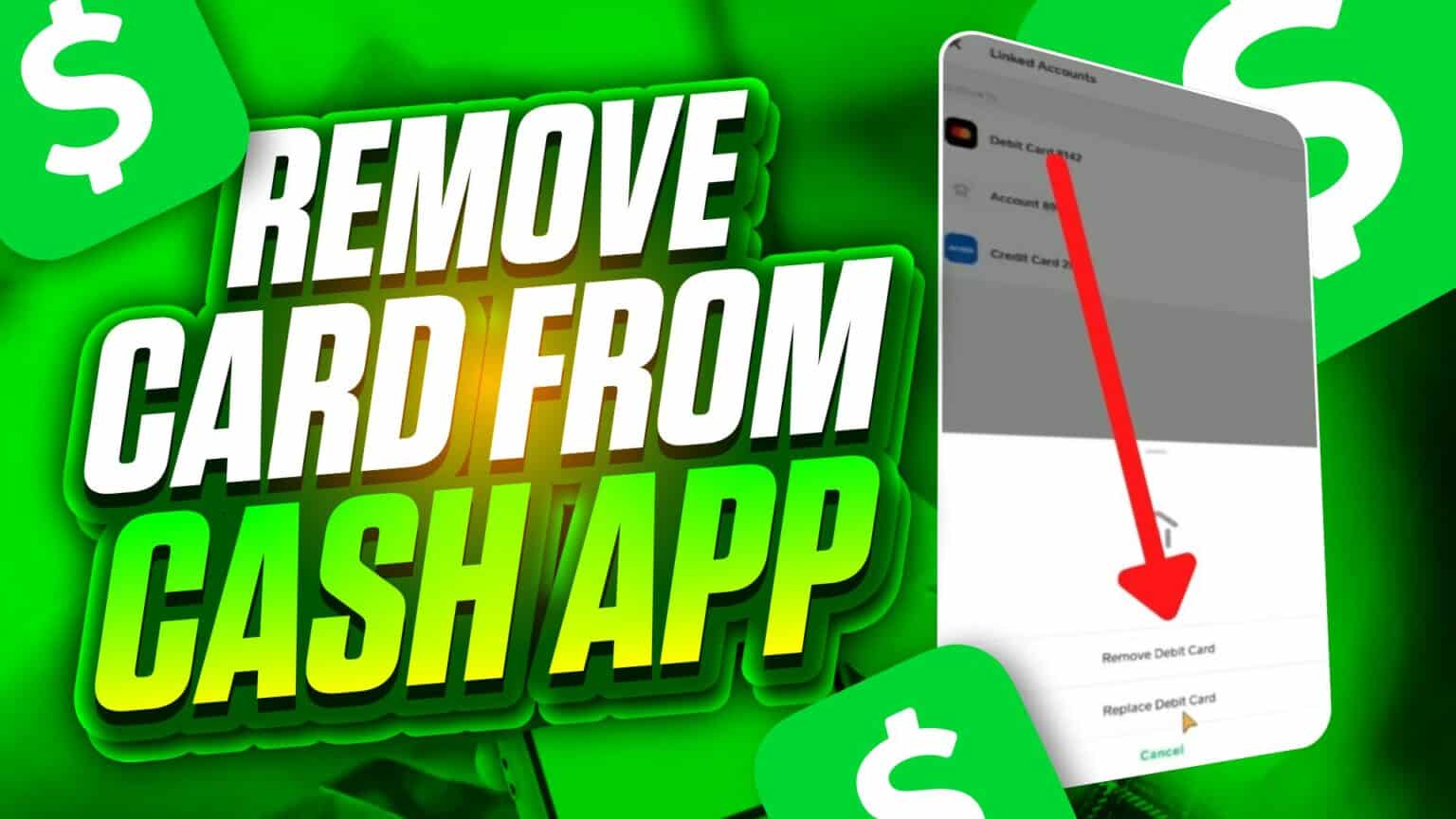 How to Remove Card from Cash App - Unlink Debit Credit Card